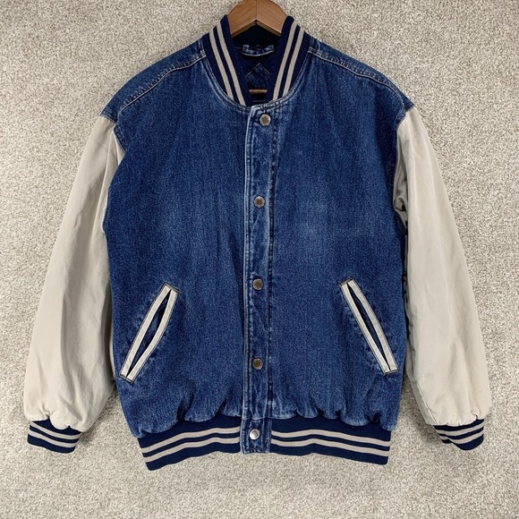 Basic Editions | Jackets & Coats | Vtg 9s Basic Editions Denim Varsity ...